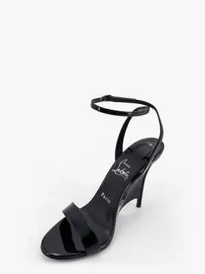CHRISTIAN LOUBOUTIN Zeezeenella Patent Leather Wedge Sandals