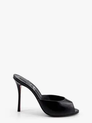 CHRISTIAN LOUBOUTIN Patent Leather Stiletto Heeled Sandals - Black