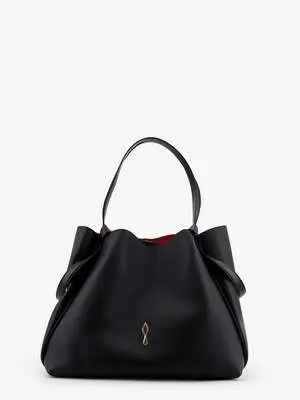 CHRISTIAN LOUBOUTIN Bettina Large Leather Shoulder Bag - Black