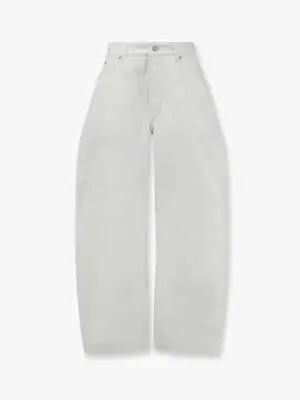 Alaïa White Denim Trousers - Multicolor