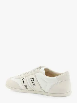 Dior Leather Ribbon Sneakers With Embroidered Logo - Multicolor