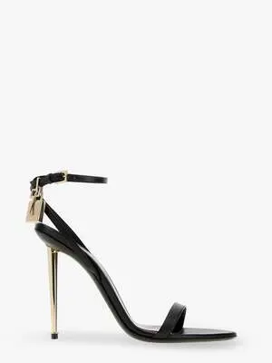 TOM FORD Leather Sandals With Metal Padlock Detail