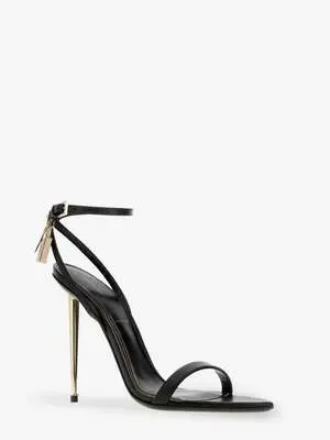 TOM FORD Leather Sandals With Metal Padlock Detail