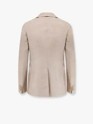 Tagliatore Beige Linen And Cotton Suit