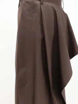 Loewe Cotton And Silk Blend Draped Trousers