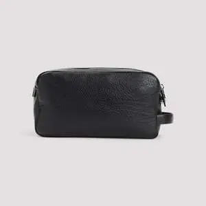Brunello Cucinelli Grained Leather Beauty Case - Black