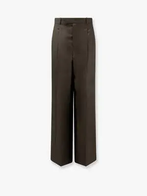 Loro Piana Wide Leg Wool Trousers - Multicolor