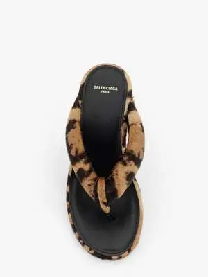 Balenciaga Gaeta Flip-flop Wedge Sandals