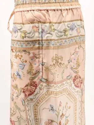 Zimmermann Roselight Silk Tapestry Floral Print Wide Leg Trousers - Multicolor