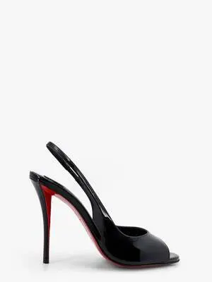 CHRISTIAN LOUBOUTIN Sofia Z Patent Leather Slingback Sandals - Black