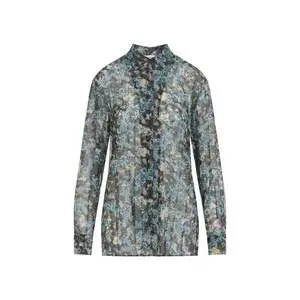 Dries Van Noten Floral Print Sheer Shirt