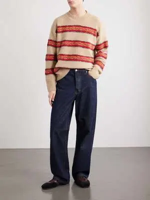 Dries Van Noten Master Striped Alpaca-blend Sweater