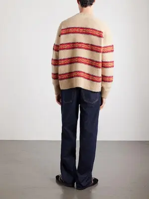 Dries Van Noten Master Striped Alpaca-blend Sweater