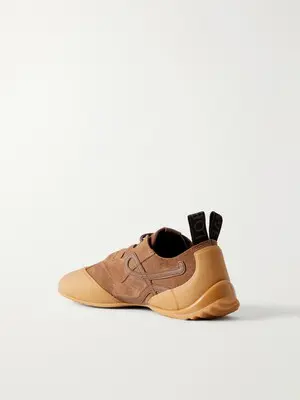 Loewe Grip Logo Detailed Suede And Tpu Sneakers