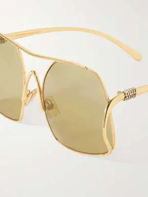 Miu Miu Square-frame -tone Sunglasses