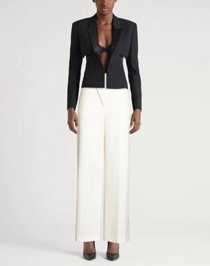 MAISON MARGIELA Wide-leg Polyester Virgin Wool Pants - White