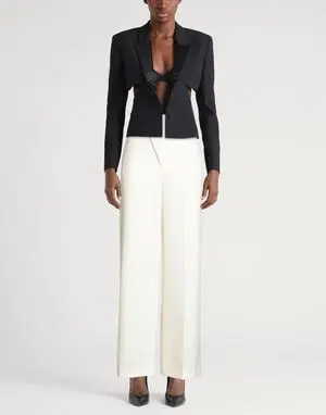 MAISON MARGIELA Wide-leg Polyester Virgin Wool Pants - White