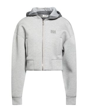 Sandro Embroidered Logo Zip-up Hoodie - Light Grey