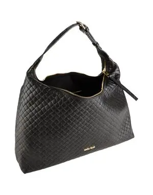 MARC ELLIS Quilted Leather Maxi Shoulder Bag - Black