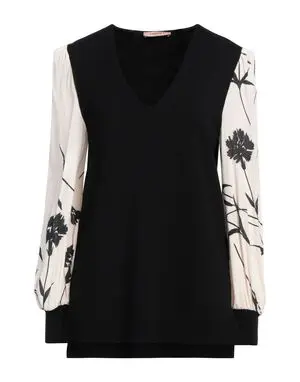 TWINSET V-neck Floral Print Long Sleeve Sweater