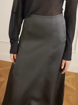 RUOHAN Cocoon Silk-organza Maxi Skirt - Gray