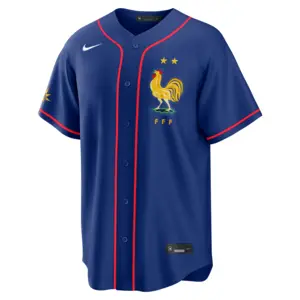 Nike France National Team Soccer X Mlb Stadium Jersey - Blue