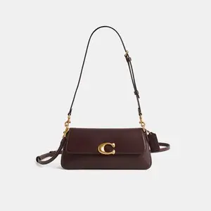 COACH Coach Restored Jet Shoulder Bag Brass/black Currant