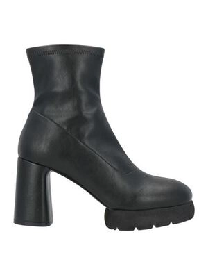 JEANNOT Leather Ankle Boots With Block Heel