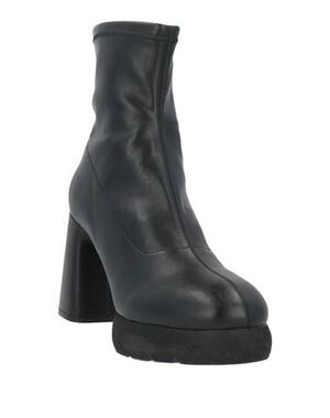 JEANNOT Leather Ankle Boots With Block Heel