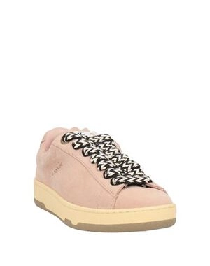 LANVIN Blush Calfskin Suede Sneakers