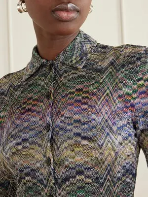 Missoni Embellished Crochet-knit Cardigan
