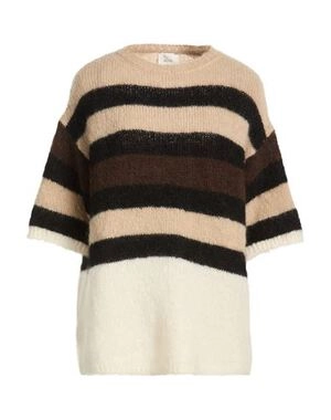 ALYSI Striped Mohair Wool Blend Sweater