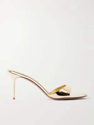 Paris Texas Lidia 70 Metallic Leather Sandals - Gold