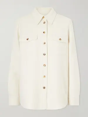 Gabriela Hearst John Austin Recycled Cashmere Shirt - Neutrals