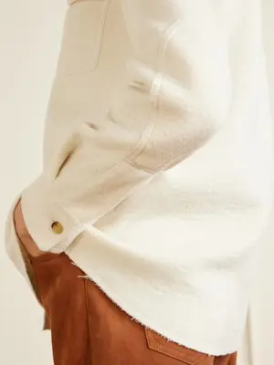 Gabriela Hearst John Austin Recycled Cashmere Shirt - Neutrals