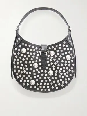 Polo Ralph Lauren Studded Leather Shoulder Bag