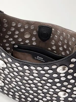 Polo Ralph Lauren Studded Leather Shoulder Bag