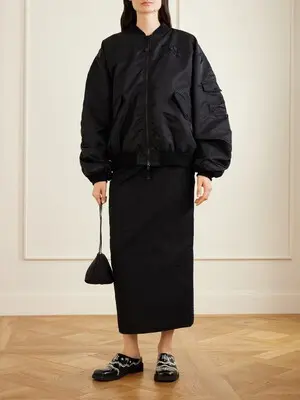 Cecilie Bahnsen Embroidered Knotted Shell Bomber Jacket