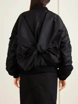 Cecilie Bahnsen Embroidered Knotted Shell Bomber Jacket