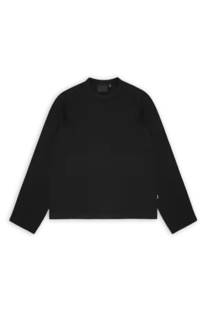 Rains Waffle Long Sleeve T-shirt - Black