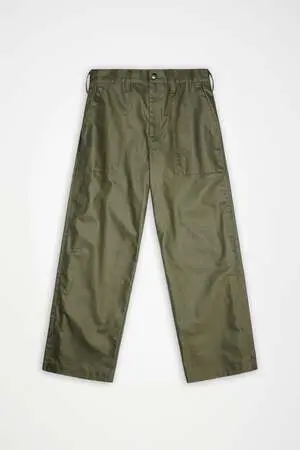 Rains Heavy Woven Straight-leg Pants - Moss