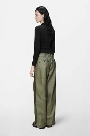Rains Heavy Woven Straight-leg Pants - Moss