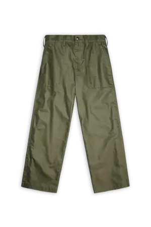 Rains Heavy Woven Straight-leg Pants - Moss