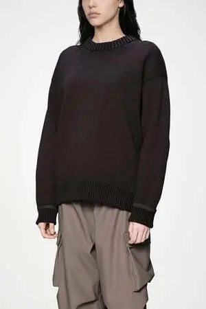 Rains Sowa Knit Crew Neck Pullover - Black