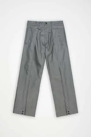 Rains Wide-leg Pleated Pants In Organic Cotton Twill