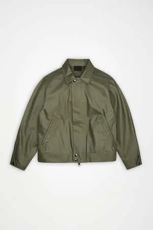 Rains Heavy Woven Overshirt - Moss