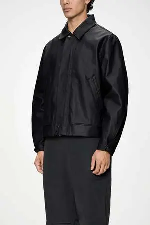 Rains Heavy Woven Overshirt - Black