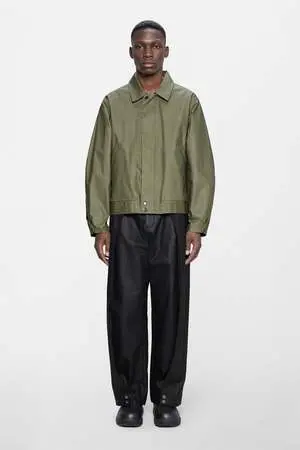 Rains Heavy Woven Overshirt - Moss