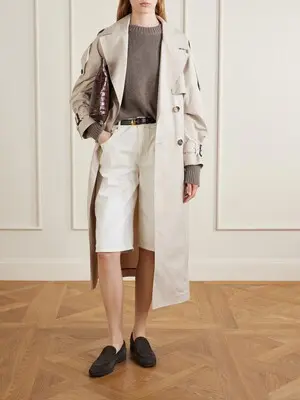 Max Mara Cotton-blend Twill Trench Coat - Neutrals