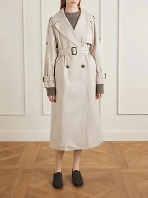 Max Mara Cotton-blend Twill Trench Coat